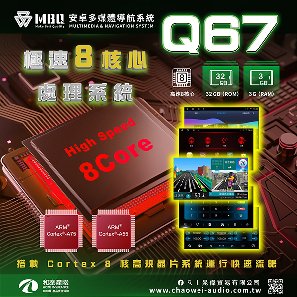 8核心 3GB + 32GB 安卓多媒體導航系統