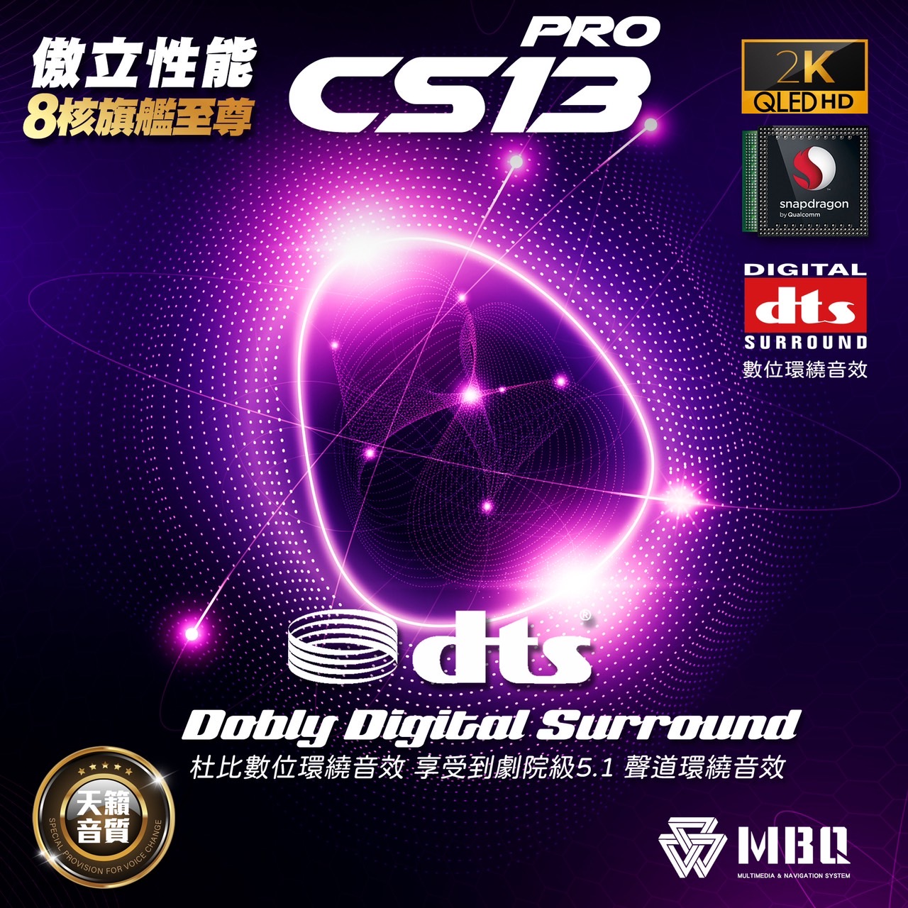 CS13 PRO 】2K 巨幕 13吋 | 高通繞龍八核 8G (RAM) / 256G (ROM)